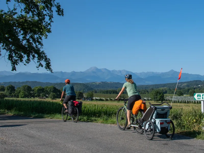 Peyraube, panorama, Point of view to Burg
